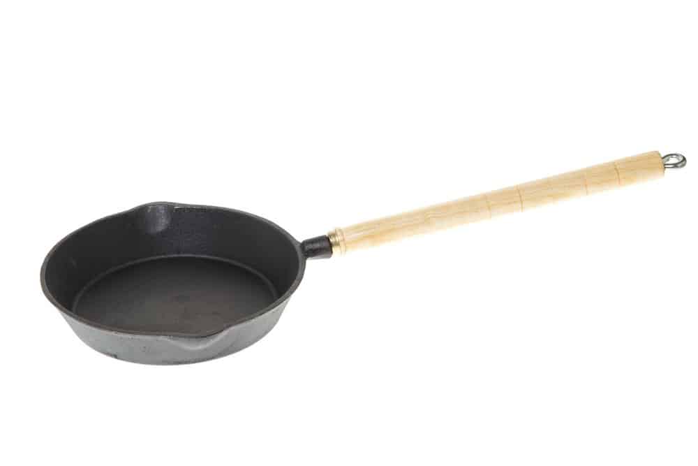 Cast iron pan long handle - Mustang Grill
