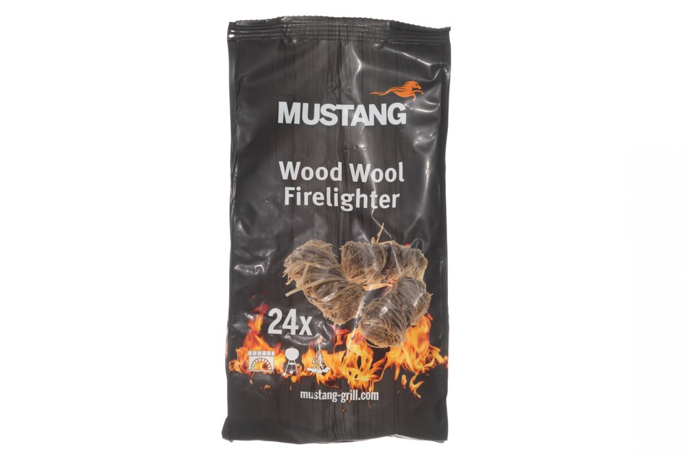 Wood wool firelighter - Mustang Grill